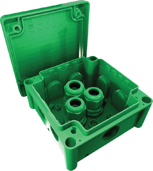 Green Water Resistant Enclosure - GreenBox J100S-EXT
